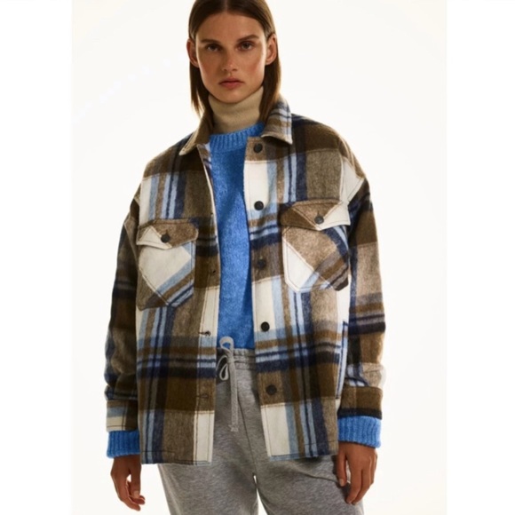 Zara | Jackets & Coats | Zara Woolblend Plaid Shacket | Poshmark